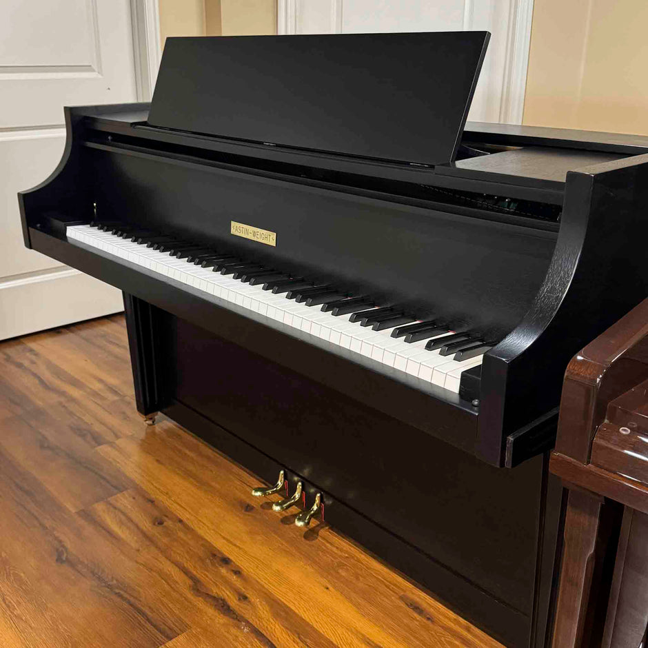 1966 Astin Weight 39" Satin Black Spinet Piano